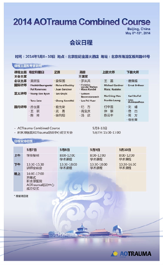 2014 AOTrauma Combined Course|骨科会议